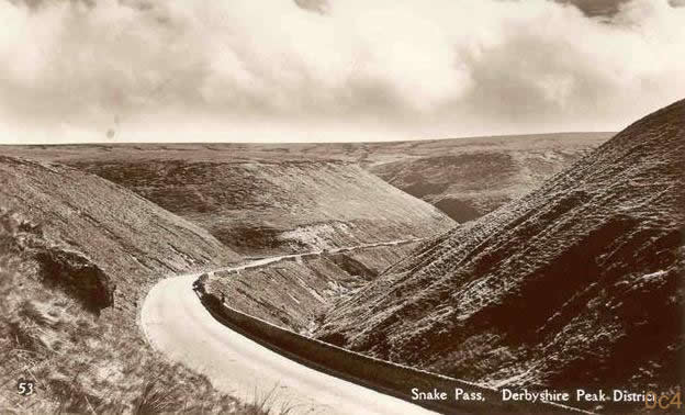 Old photos and postcards of Snake Pass in Derbyshire